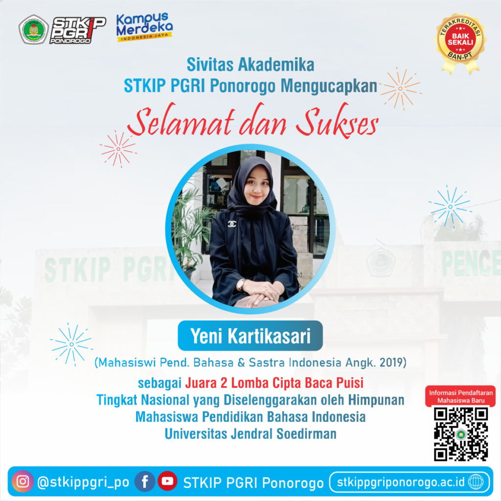 Tulis dan Baca Puisi, Yeni Kartikasari Raih Juara Tingkat Nasional ...